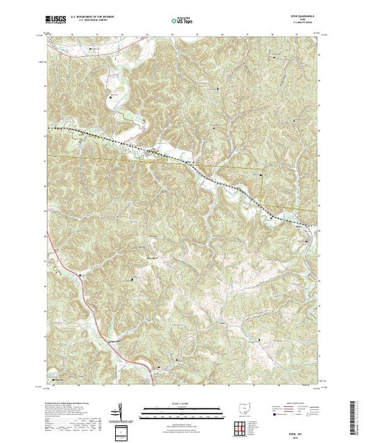US Topo 7.5-minute map for Byer OH – American Map Store