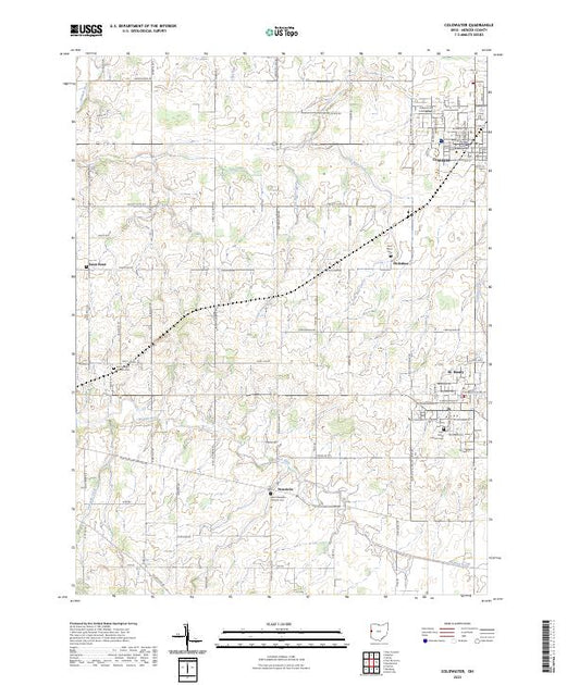 US Topo 7.5-minute map for Coldwater OH – American Map Store