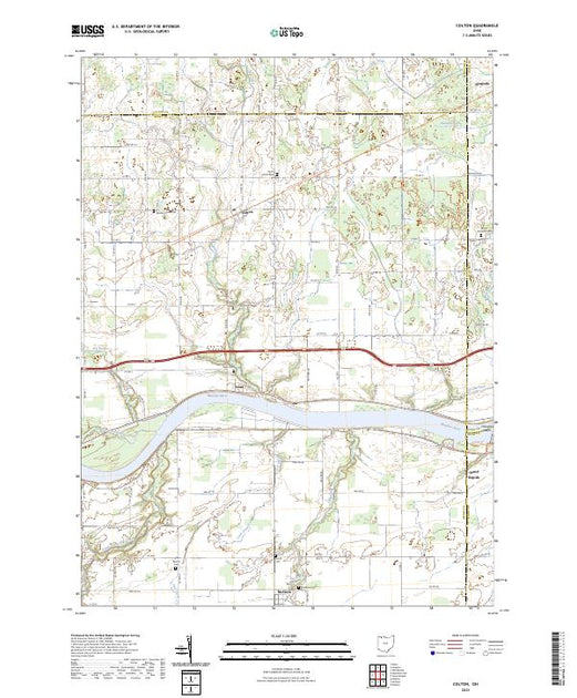 US Topo 7.5-minute map for Colton OH – American Map Store