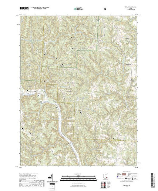 US Topo 7.5-minute map for Cutler OH – American Map Store
