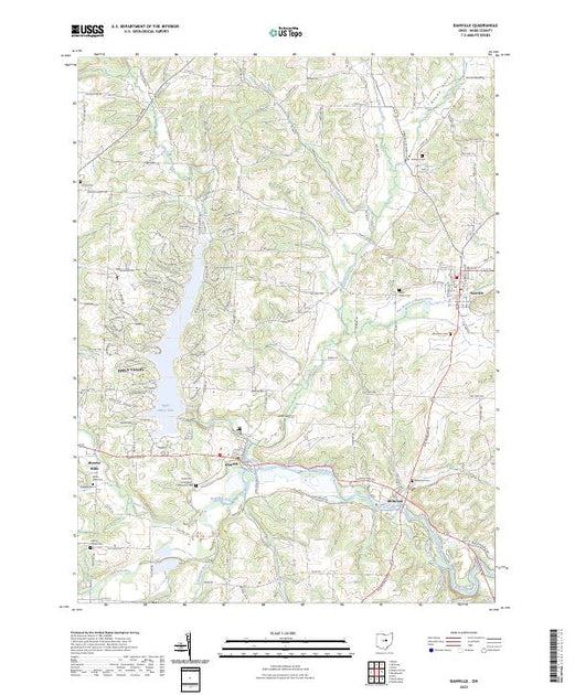 US Topo 7.5-minute map for Danville OH – American Map Store