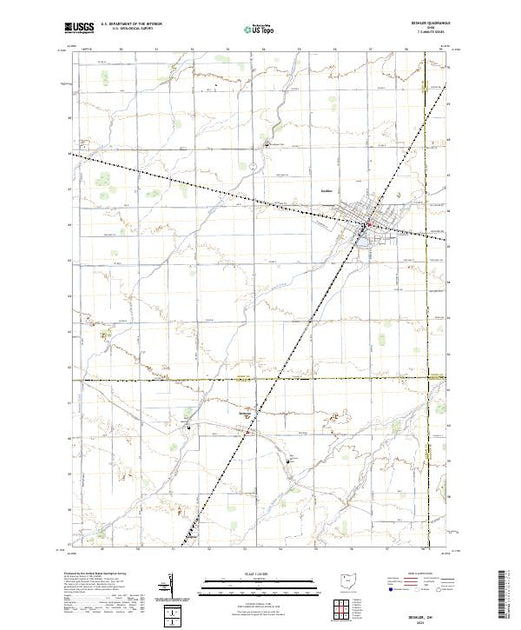 US Topo 7.5-minute map for Deshler OH – American Map Store