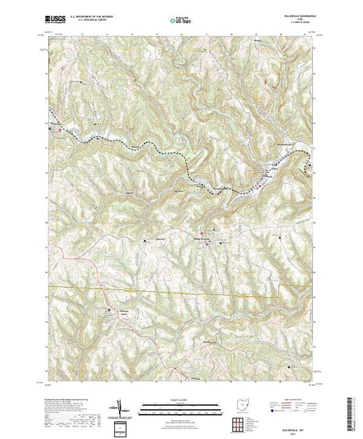 US Topo 7.5-minute map for Dillonvale OH – American Map Store