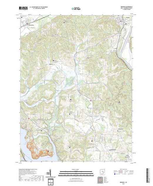 US Topo 7.5-minute map for Dresden OH – American Map Store