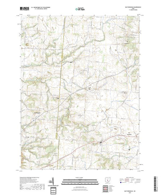 US Topo 7.5-minute map for East Ringgold OH – American Map Store