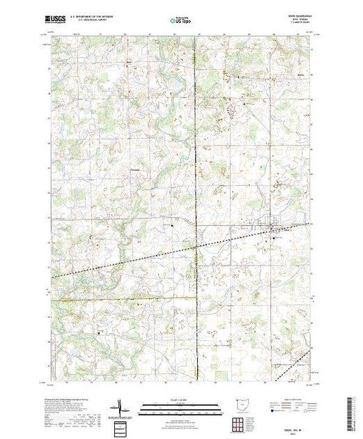 US Topo 7.5-minute map for Edon OHIN – American Map Store