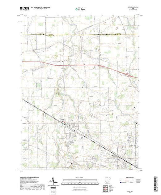 US Topo 7.5-minute map for Elida OH – American Map Store