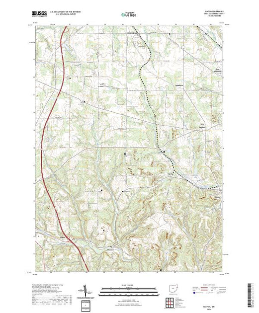 US Topo 7.5-minute map for Elkton OH – American Map Store