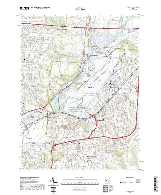 US Topo 7.5-minute map for Fairborn OH – American Map Store