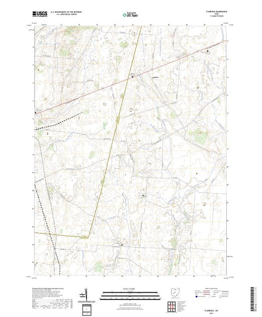 US Topo 7.5-minute map for Florence OH – American Map Store