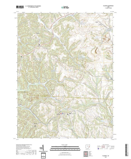 US Topo 7.5-minute map for Flushing OH – American Map Store