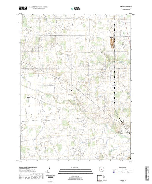 US Topo 7.5-minute map for Foraker OH – American Map Store