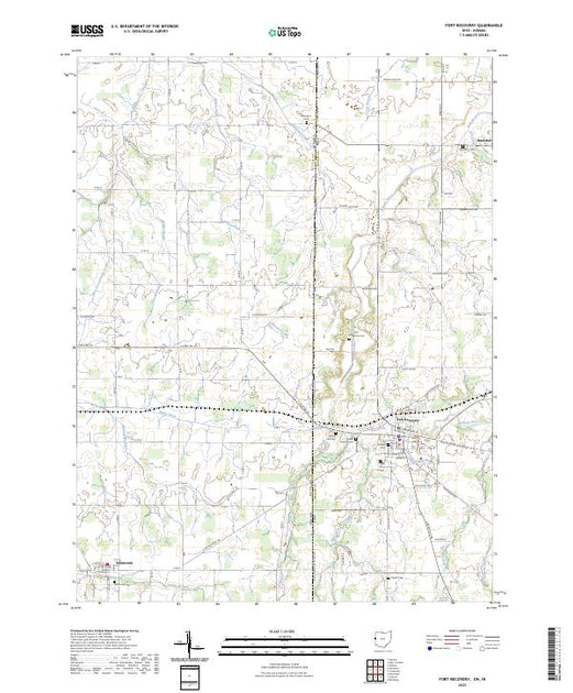 US Topo 7.5-minute map for Fort Recovery OHIN – American Map Store