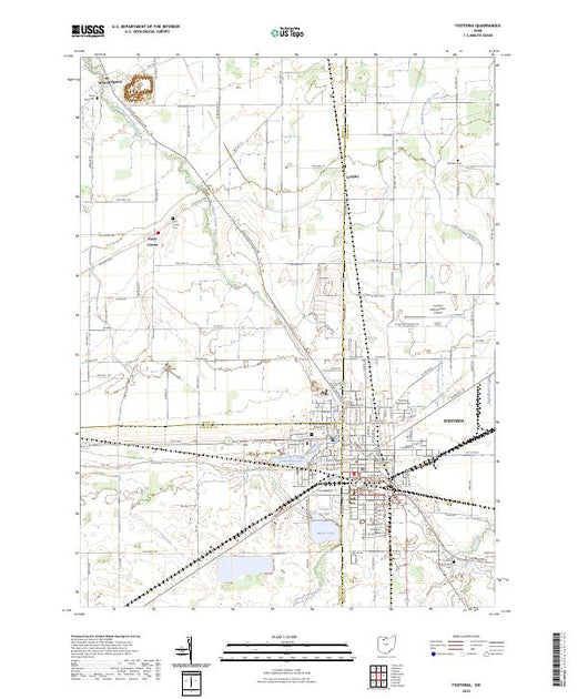 US Topo 7.5-minute map for Fostoria OH – American Map Store