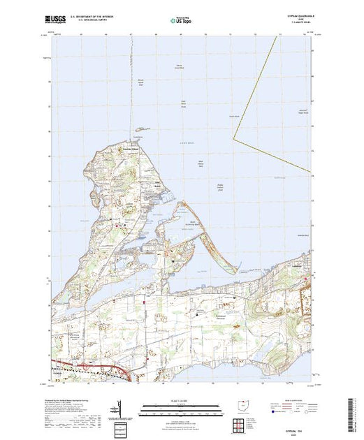 US Topo 7.5-minute map for Gypsum OH – American Map Store
