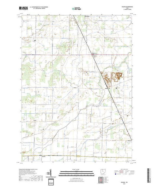 US Topo 7.5-minute map for Helena OH – American Map Store