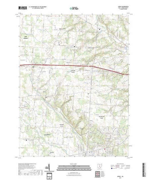 US Topo 7.5-minute map for Jersey OH – American Map Store