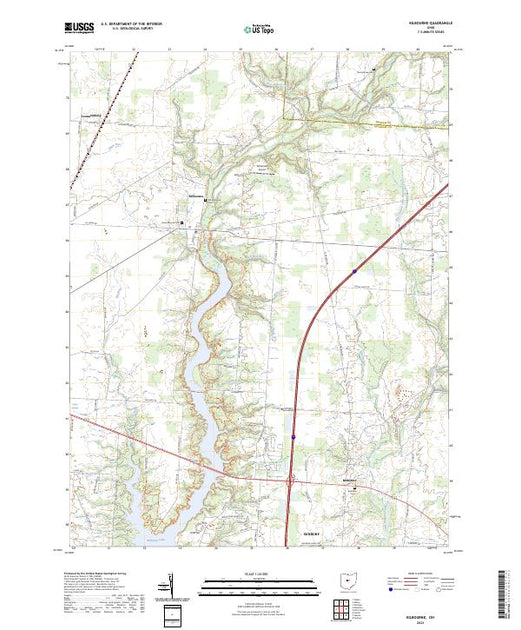US Topo 7.5-minute map for Kilbourne OH – American Map Store