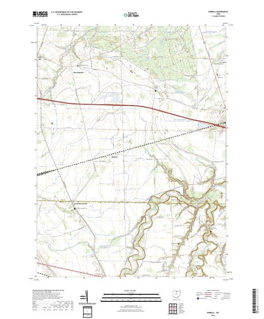 US Topo 7.5-minute map for Kimball OH – American Map Store