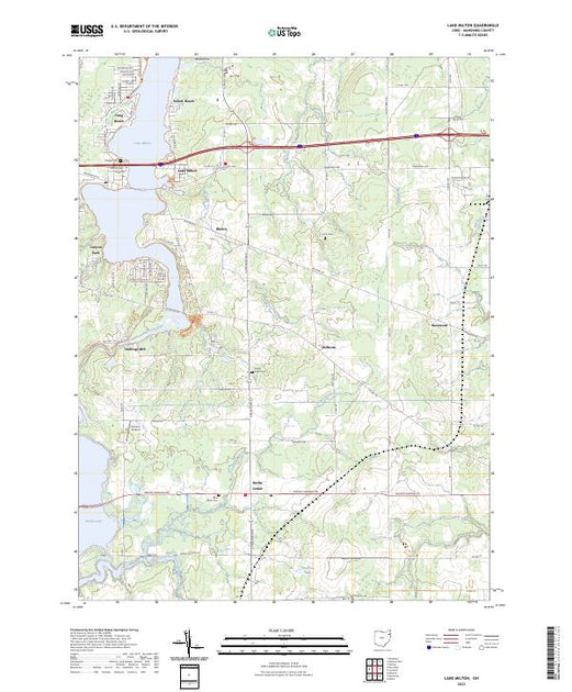 US Topo 7.5-minute map for Lake Milton OH – American Map Store