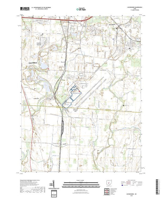 US Topo 7.5-minute map for Lockbourne OH – American Map Store