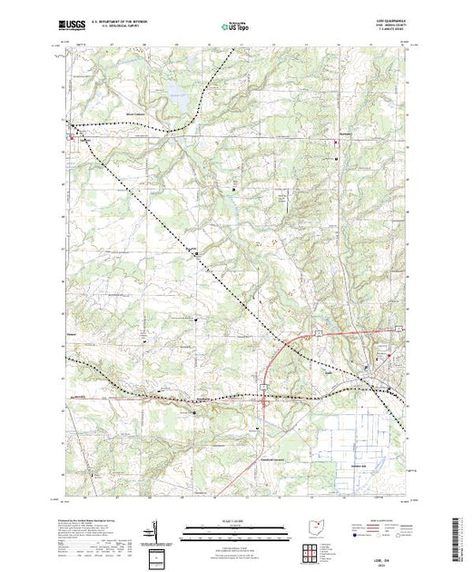 US Topo 7.5-minute map for Lodi OH – American Map Store