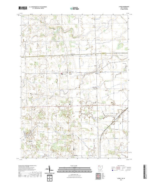 US Topo 7.5-minute map for Lyons OHMI – American Map Store