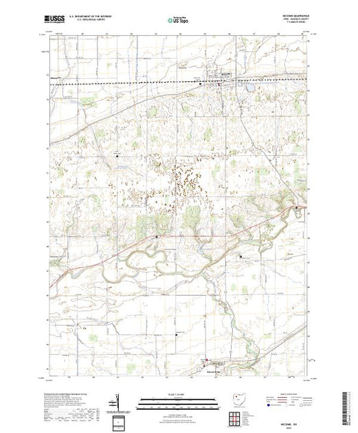 US Topo 7.5-minute map for McComb OH – American Map Store