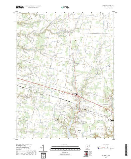 US Topo 7.5-minute map for Mount Orab OH – American Map Store
