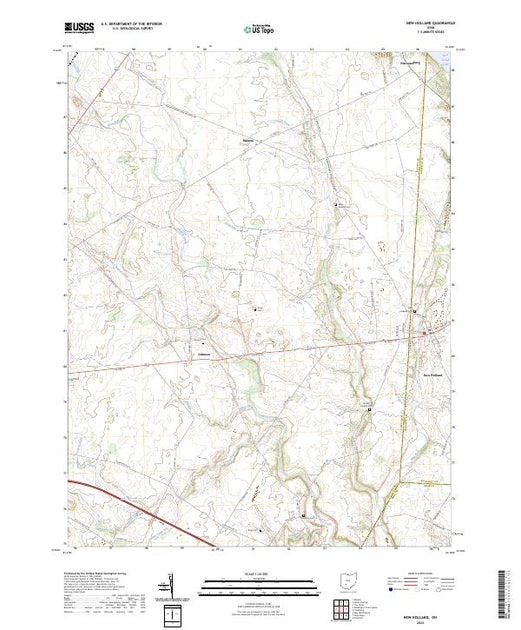 US Topo 7.5-minute map for New Holland OH – American Map Store