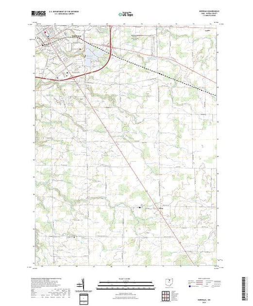 US Topo 7.5-minute map for Norwalk OH – American Map Store