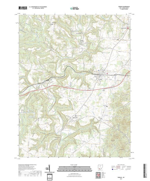 US Topo 7.5-minute map for Peebles OH – American Map Store