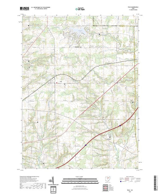 US Topo 7.5-minute map for Polk OH – American Map Store