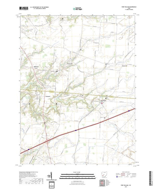 US Topo 7.5-minute map for Port William OH – American Map Store