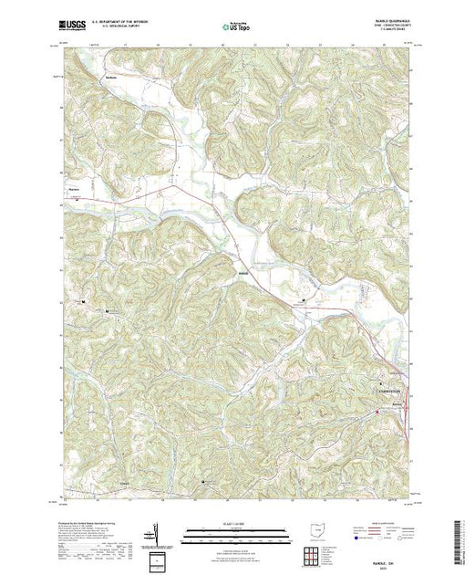 US Topo 7.5-minute map for Randle OH – American Map Store