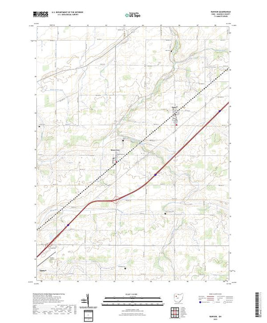 US Topo 7.5-minute map for Rawson OH – American Map Store