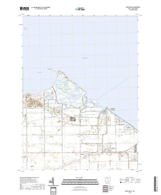 US Topo 7.5-minute map for Reno Beach OH – American Map Store