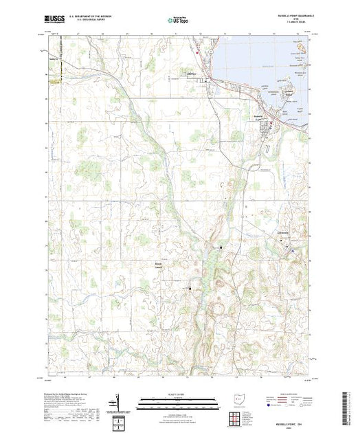 US Topo 7.5-minute map for Russells Point OH – American Map Store