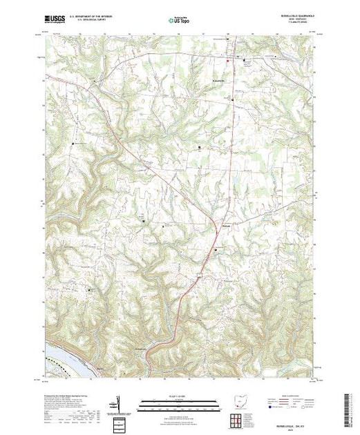 US Topo 7.5-minute map for Russellville OHKY – American Map Store