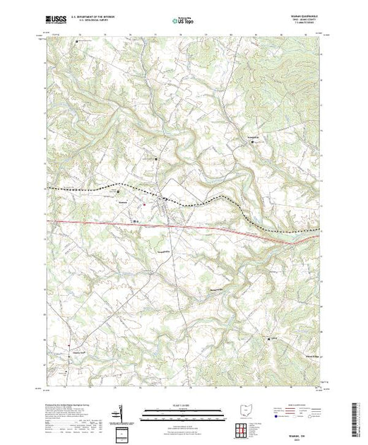US Topo 7.5-minute map for Seaman OH – American Map Store