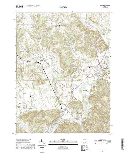US Topo 7.5-minute map for Shandon OH – American Map Store