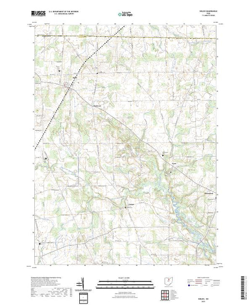 US Topo 7.5-minute map for Shiloh OH – American Map Store