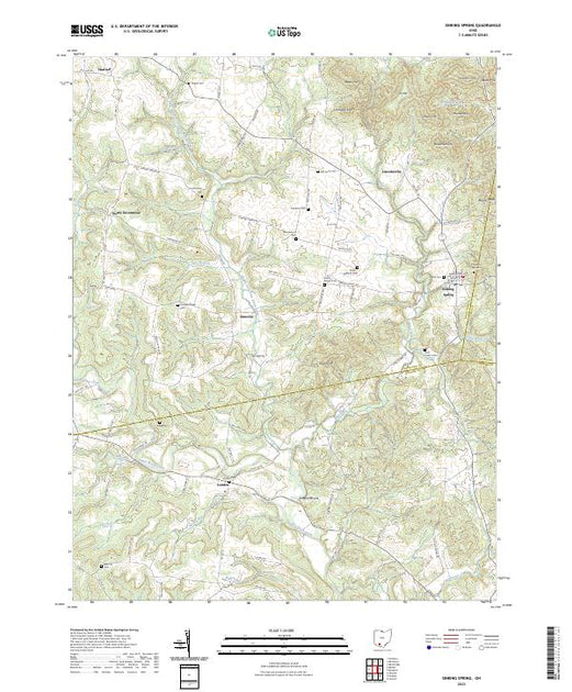 US Topo 7.5-minute map for Sinking Spring OH – American Map Store