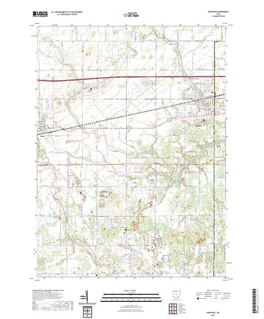 US Topo 7.5-minute map for Swanton OH – American Map Store