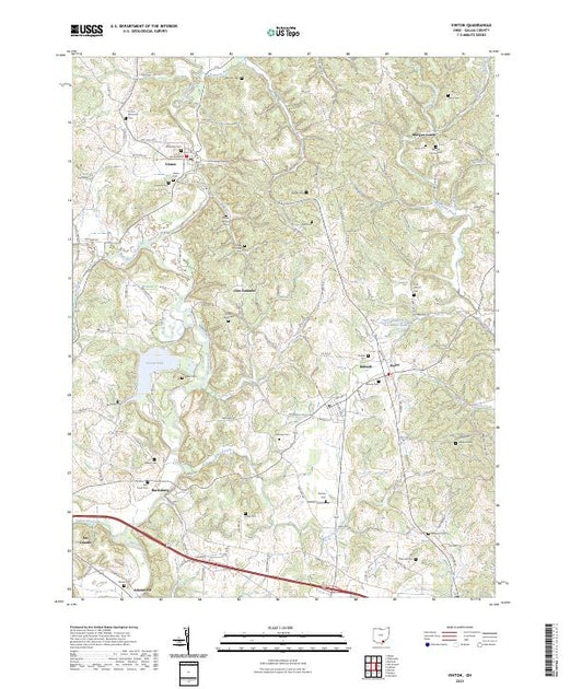 US Topo 7.5-minute map for Vinton OH – American Map Store