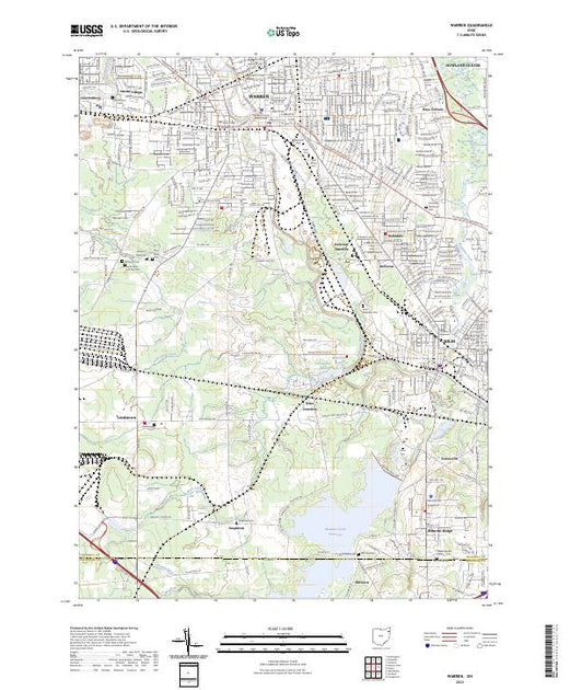 US Topo 7.5-minute map for Warren OH – American Map Store