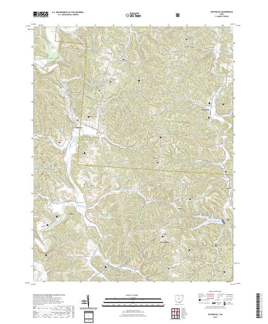 US Topo 7.5-minute map for Waterloo OH – American Map Store