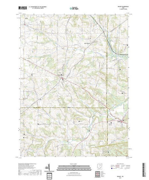 US Topo 7.5-minute map for Wilmot OH – American Map Store