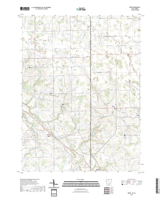 US Topo 7.5-minute map for Wren OHIN – American Map Store