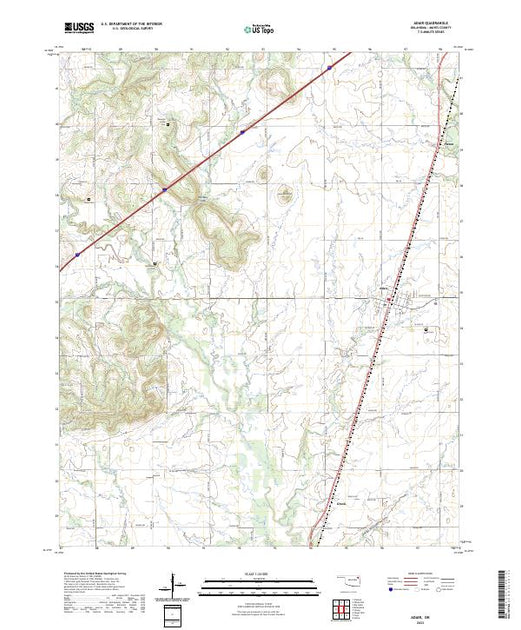 US Topo 7.5-minute map for Adair OK – American Map Store